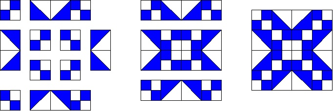 Blue and White Quilt Block Pattern - Beth Ann Doing